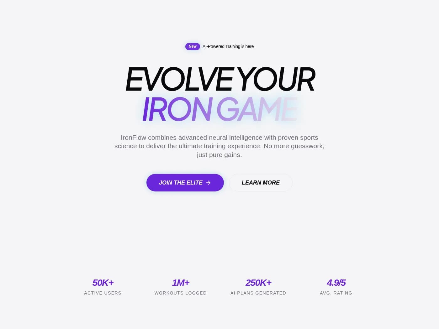 IronFlow AI Gym App
