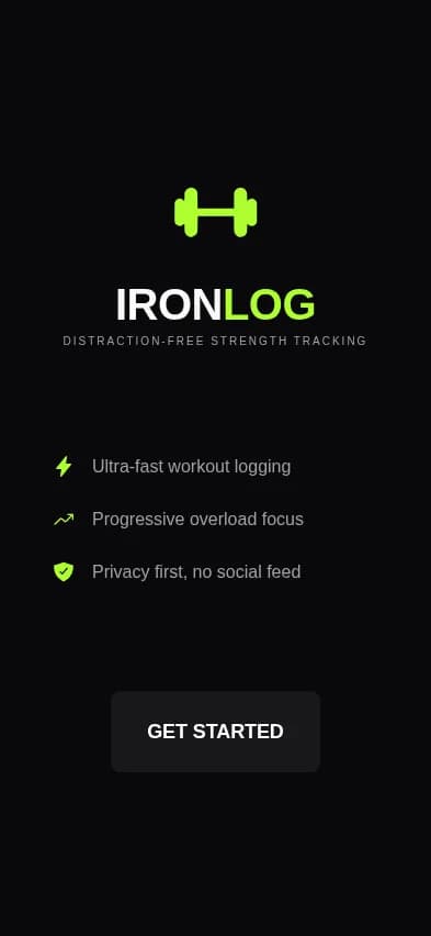 IronLog Gym Tracker