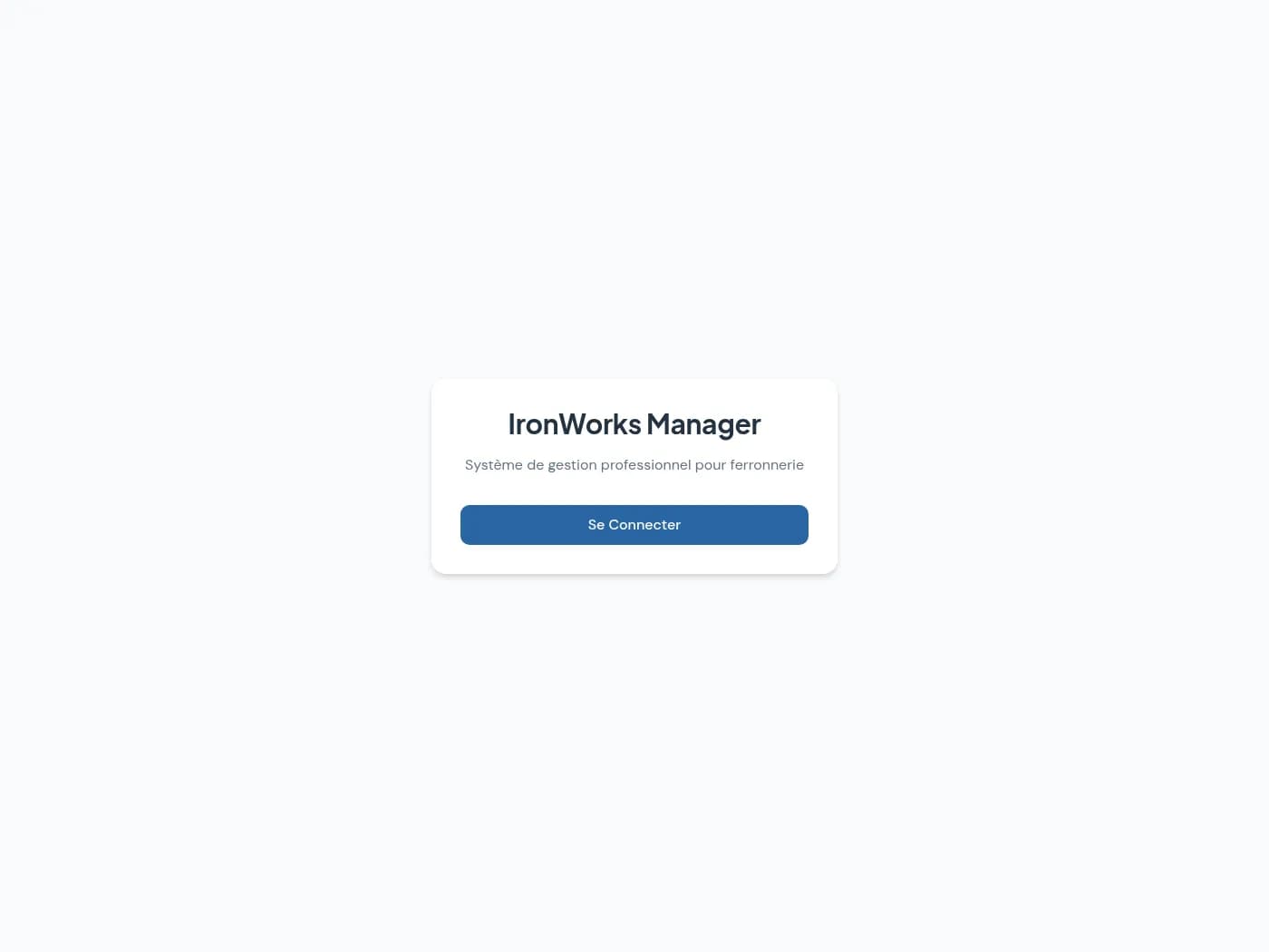 IronWorks Manager