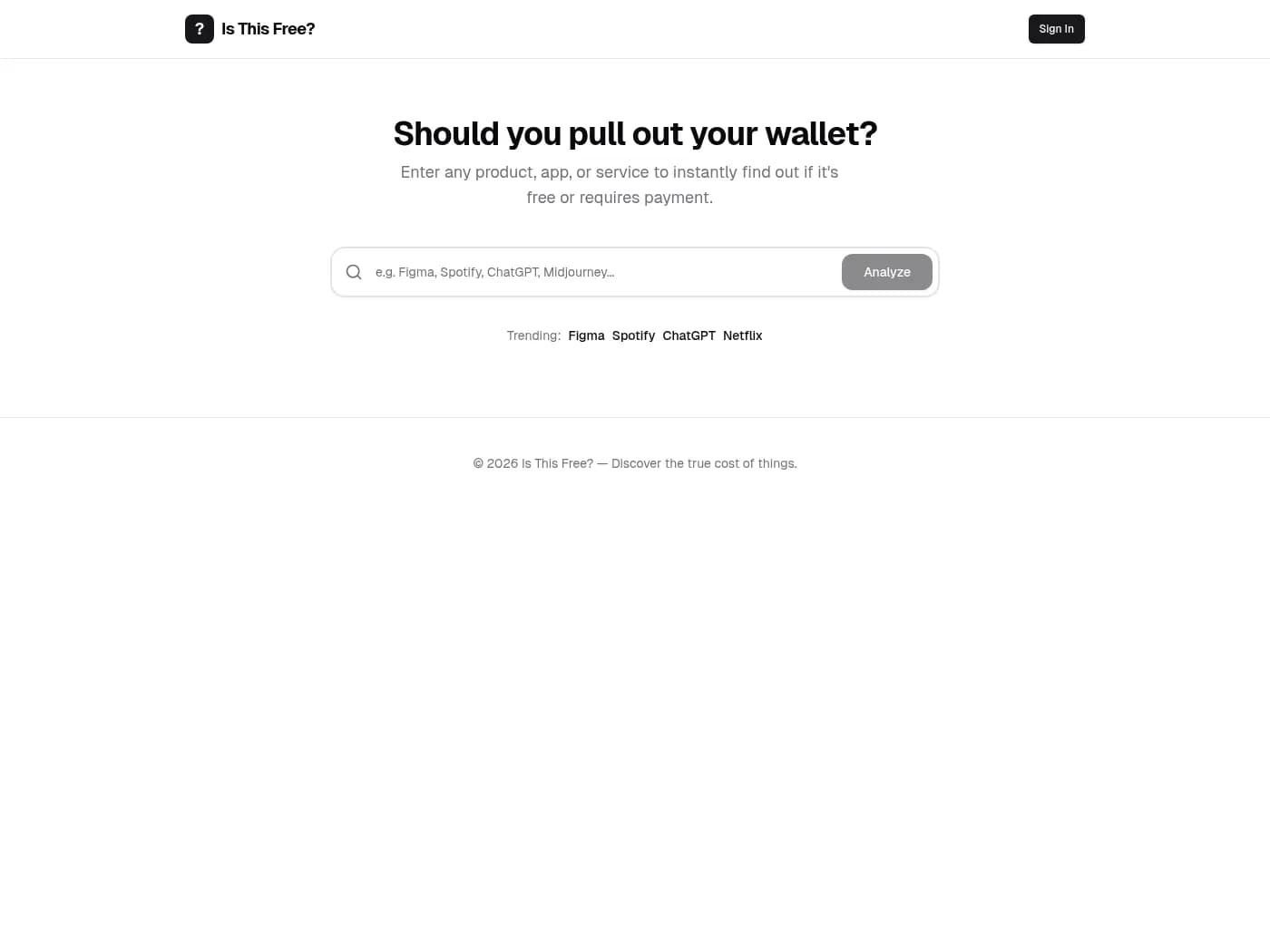Is This Free?