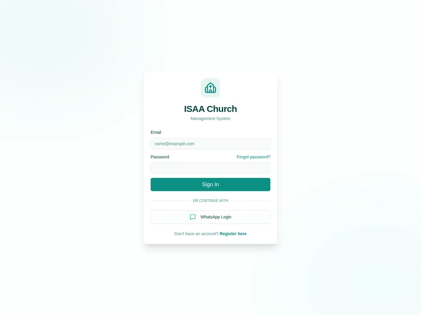 ISAA Church Management System