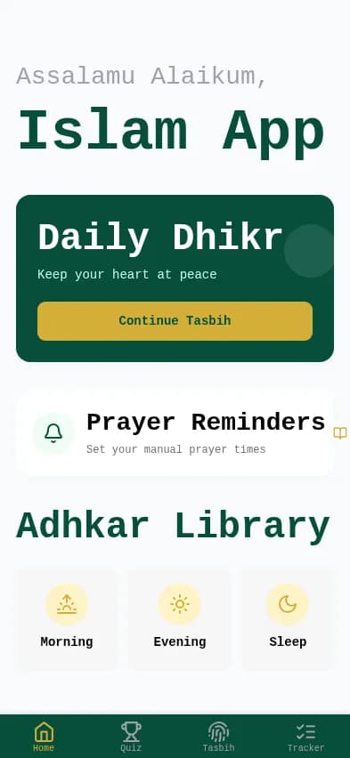 Islam App Dashboard