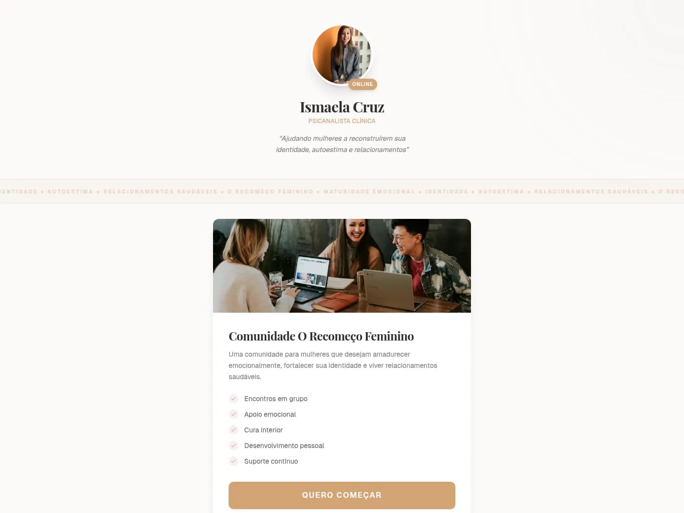 Ismaela Cruz Landing Page