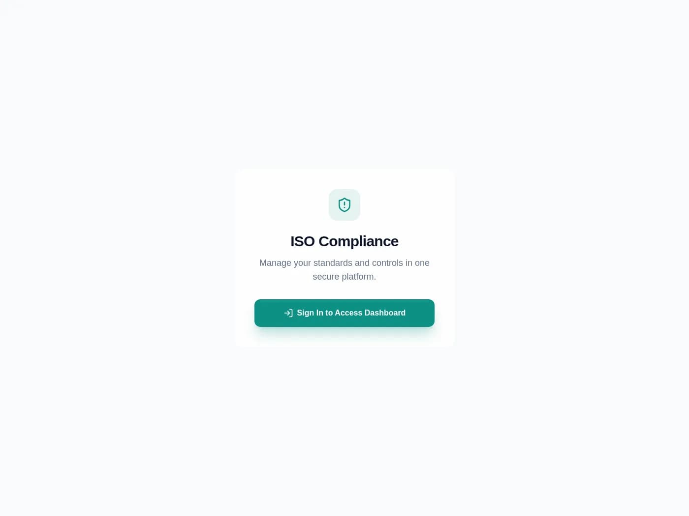 ISO Compliance Dashboard