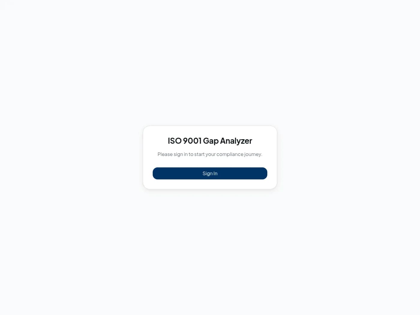 ISO 9001 Gap Analyzer