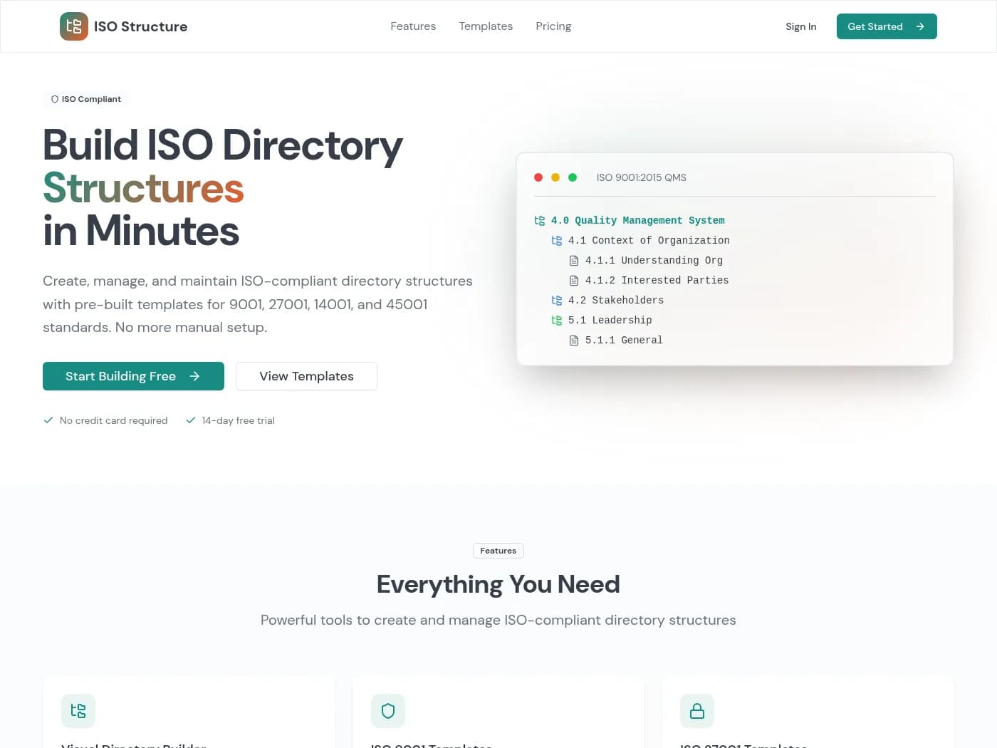 ISO Structure SaaS