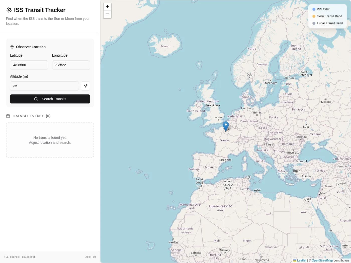 ISS Transit Tracker