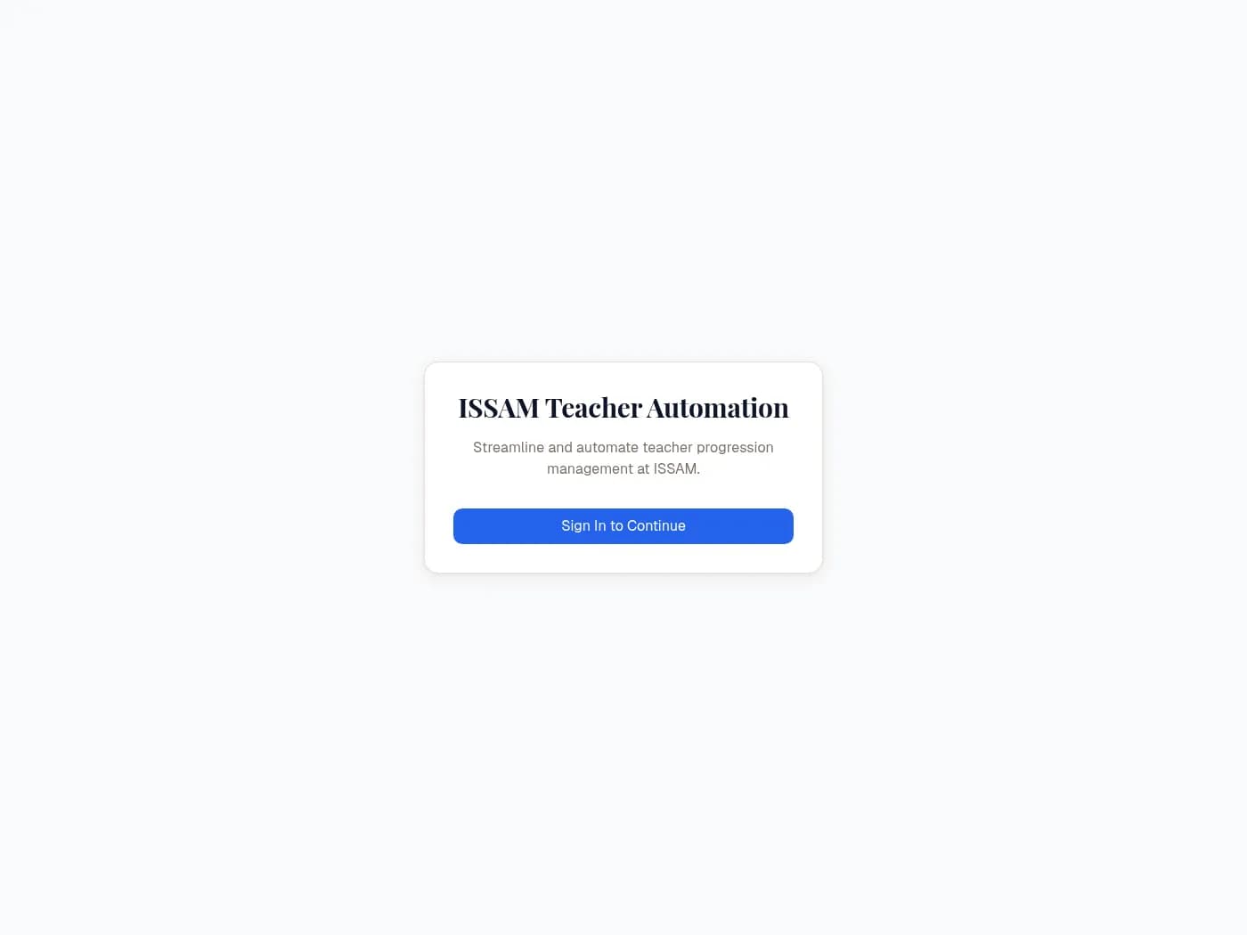 ISSAM Teacher Automation