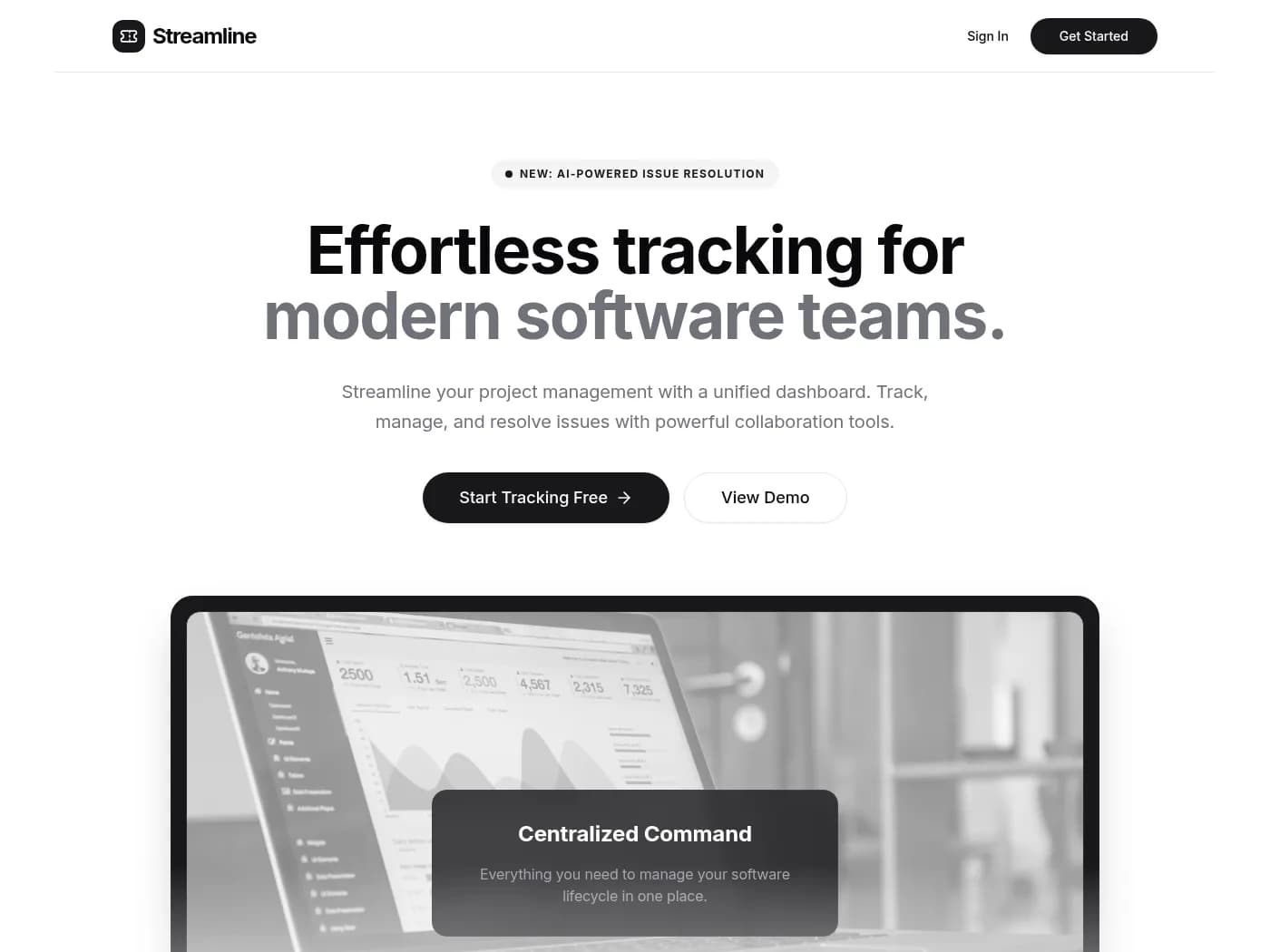 Streamline Issue Tracker