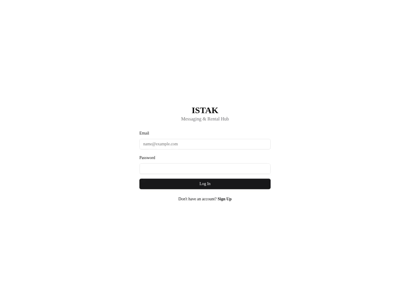 ISTAK Messaging & Rental Hub