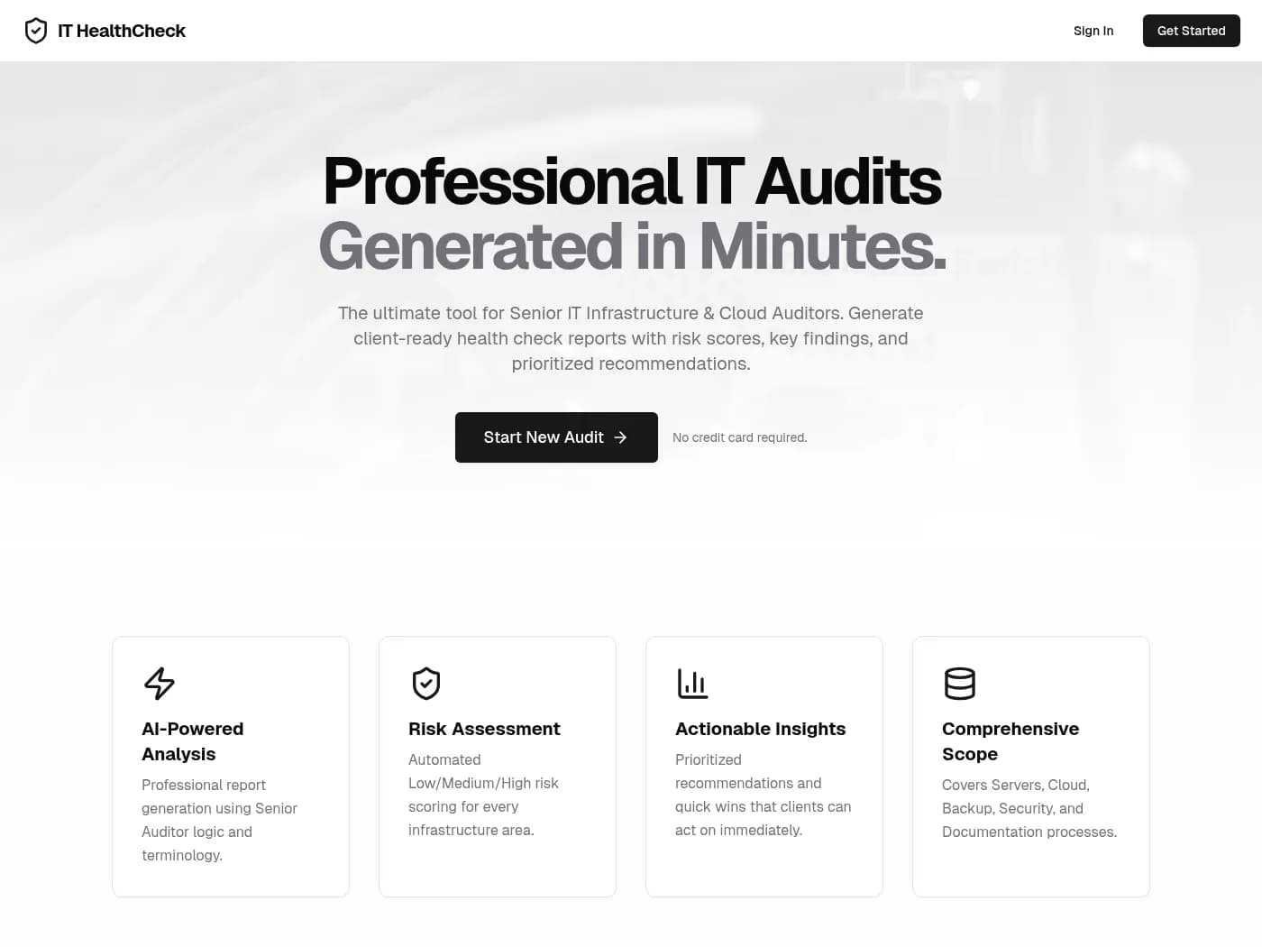 IT HealthCheck Report Builder