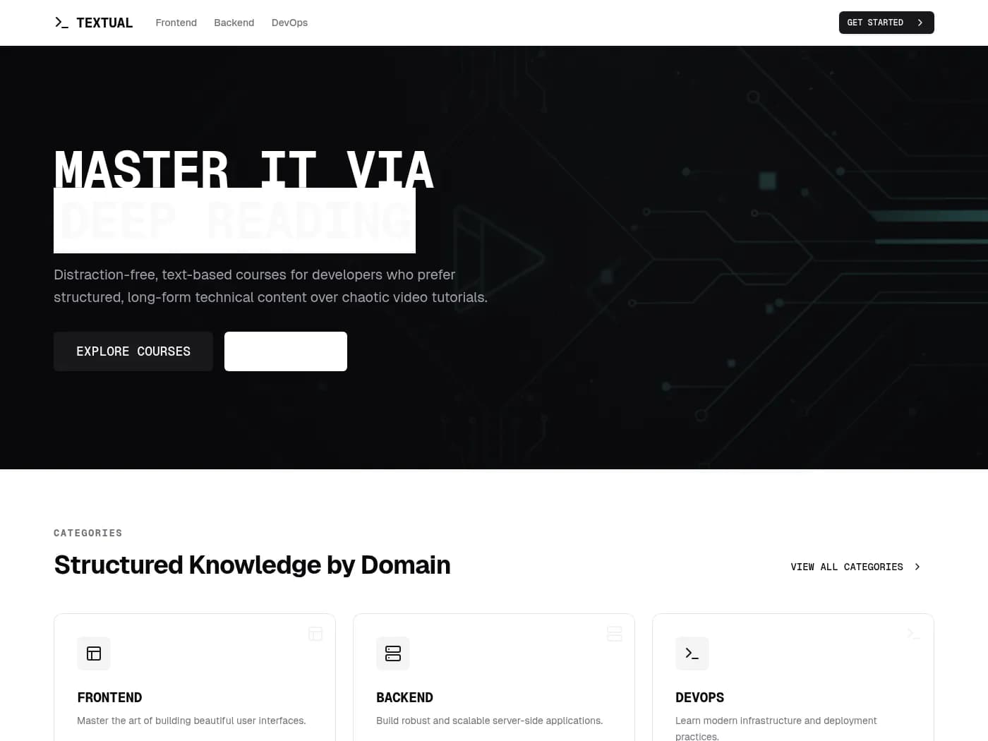 Textual IT Course Platform