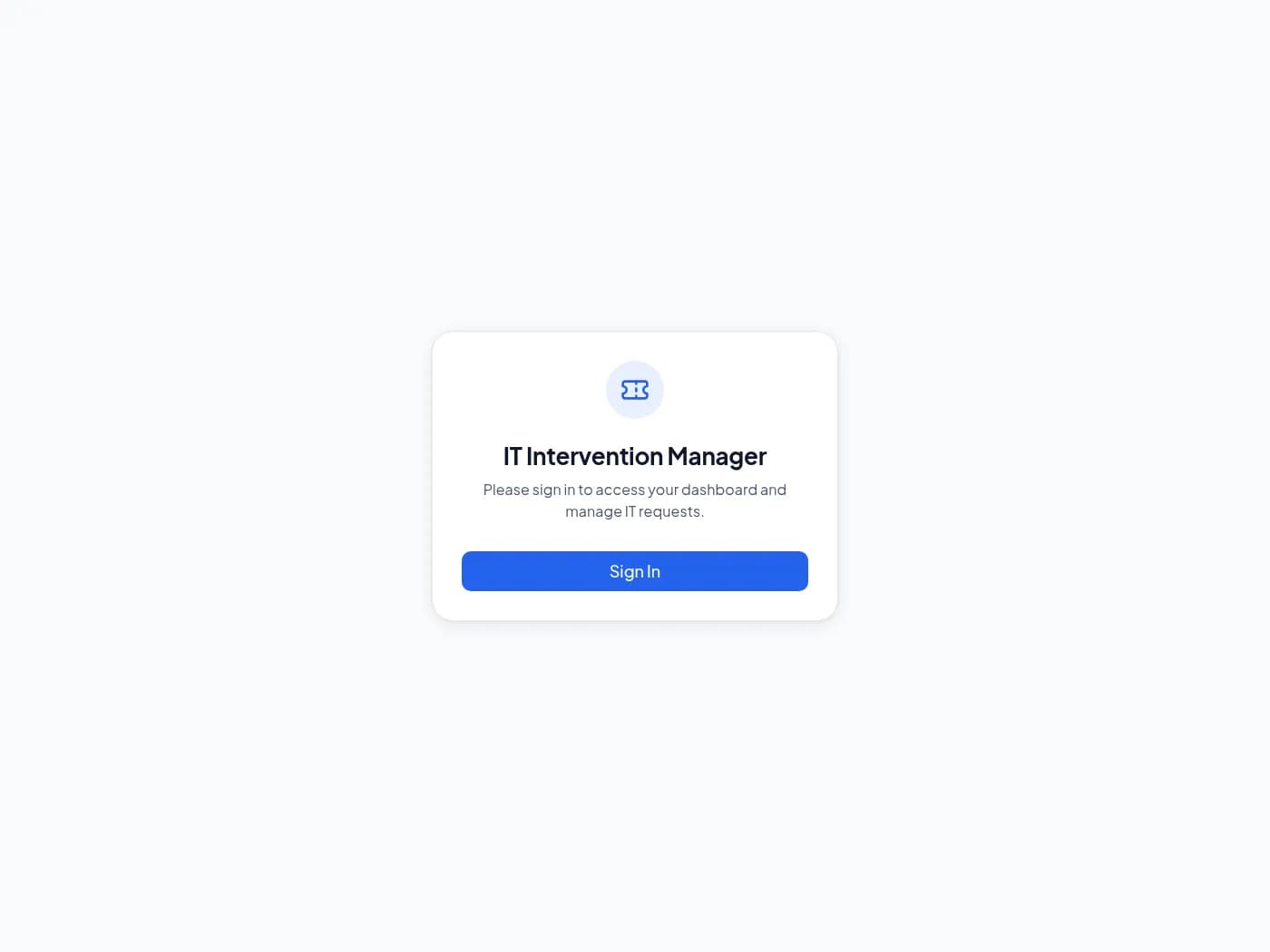 IT Intervention Manager