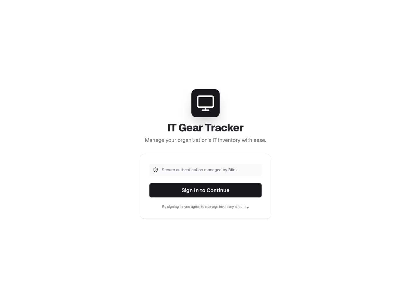 IT Gear Tracker