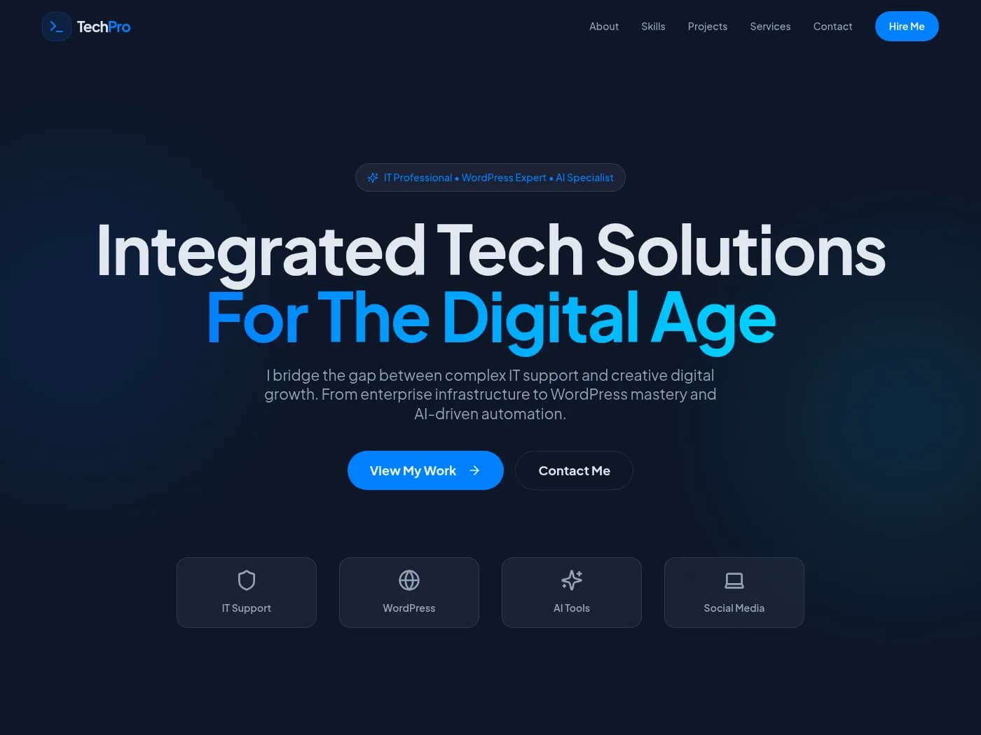 TechPro Portfolio Site