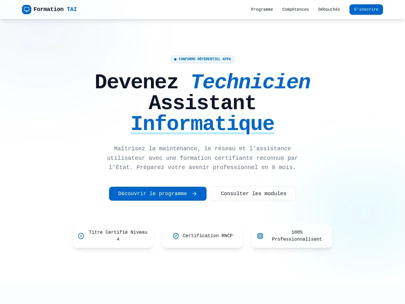 French IT Training Portal