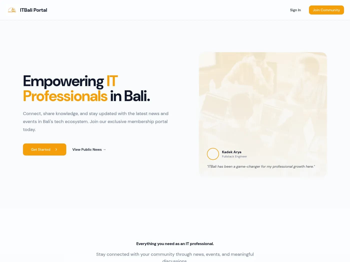 ITBali Member Portal