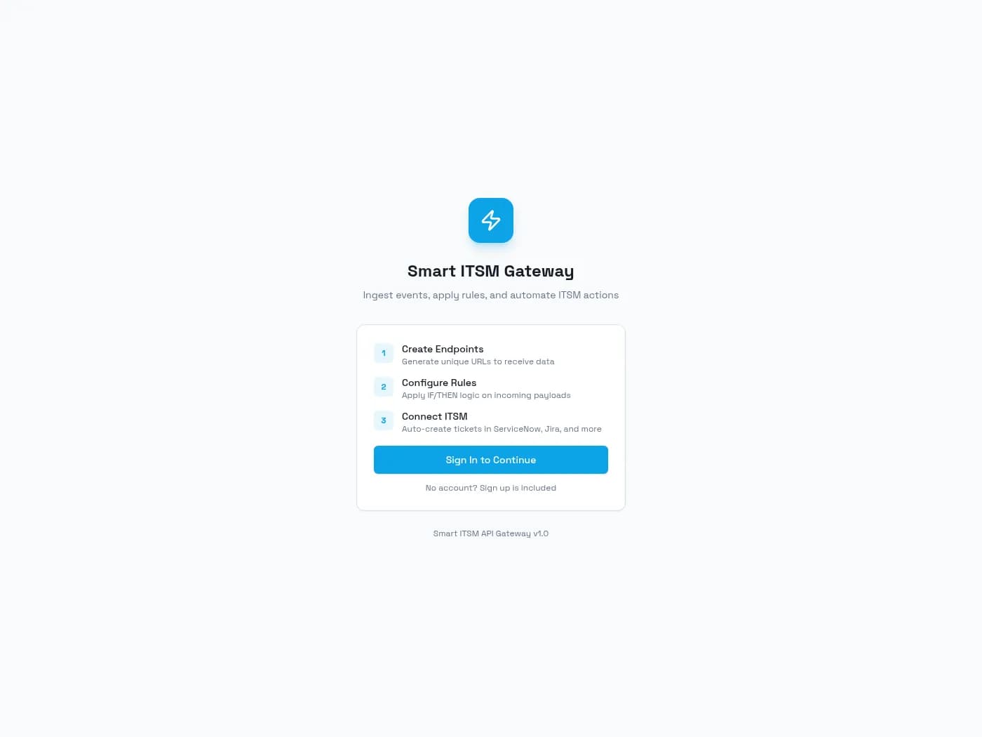 Smart ITSM API Gateway
