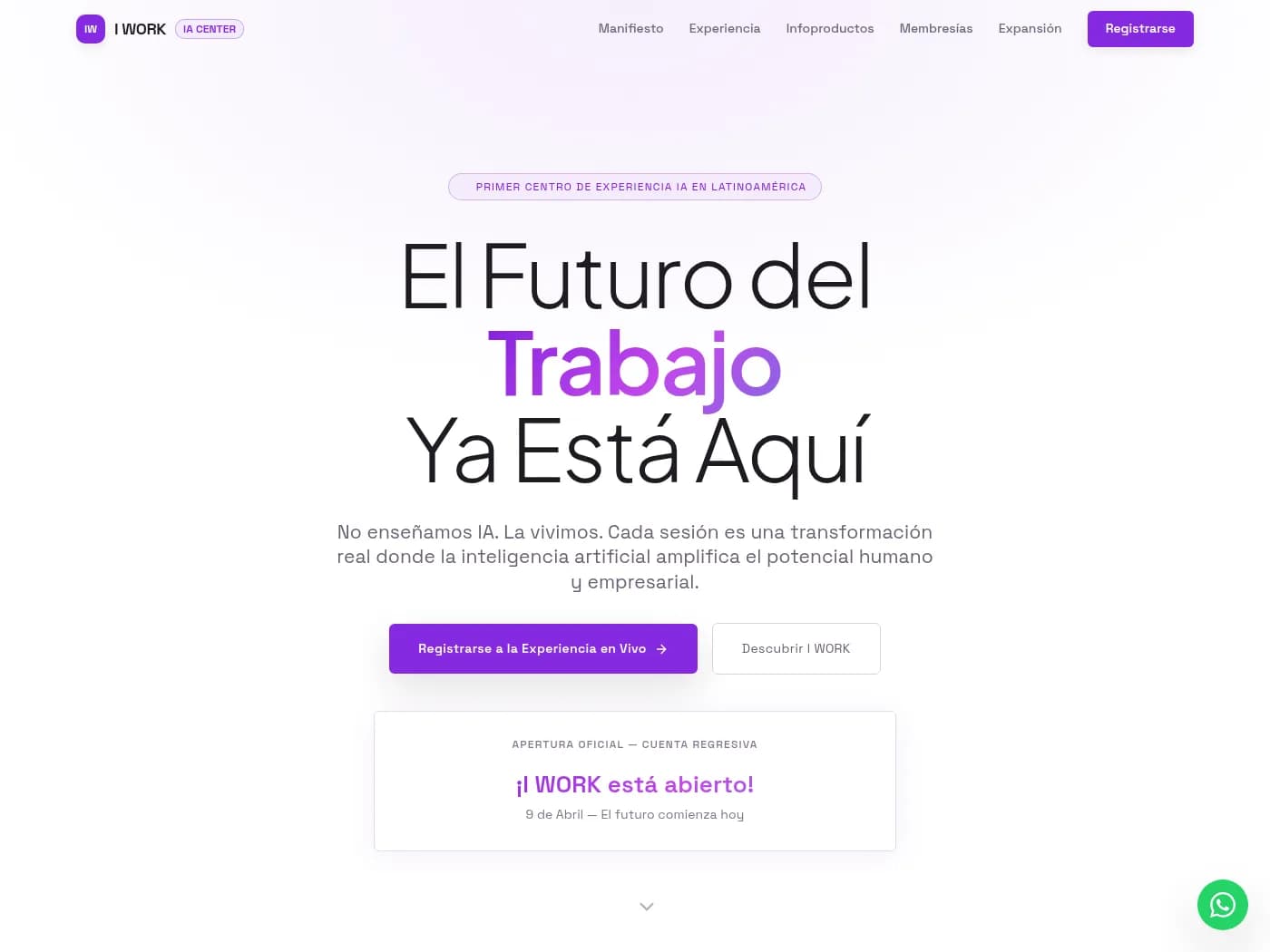 I WORK AI Experience Hub