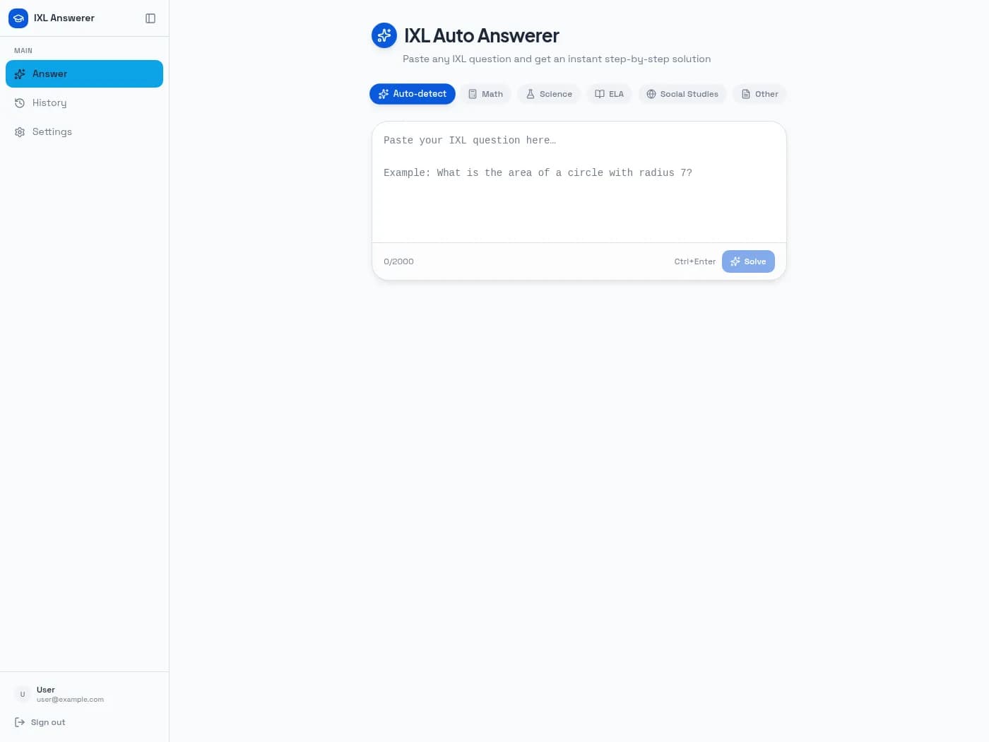 IXL Auto Answerer