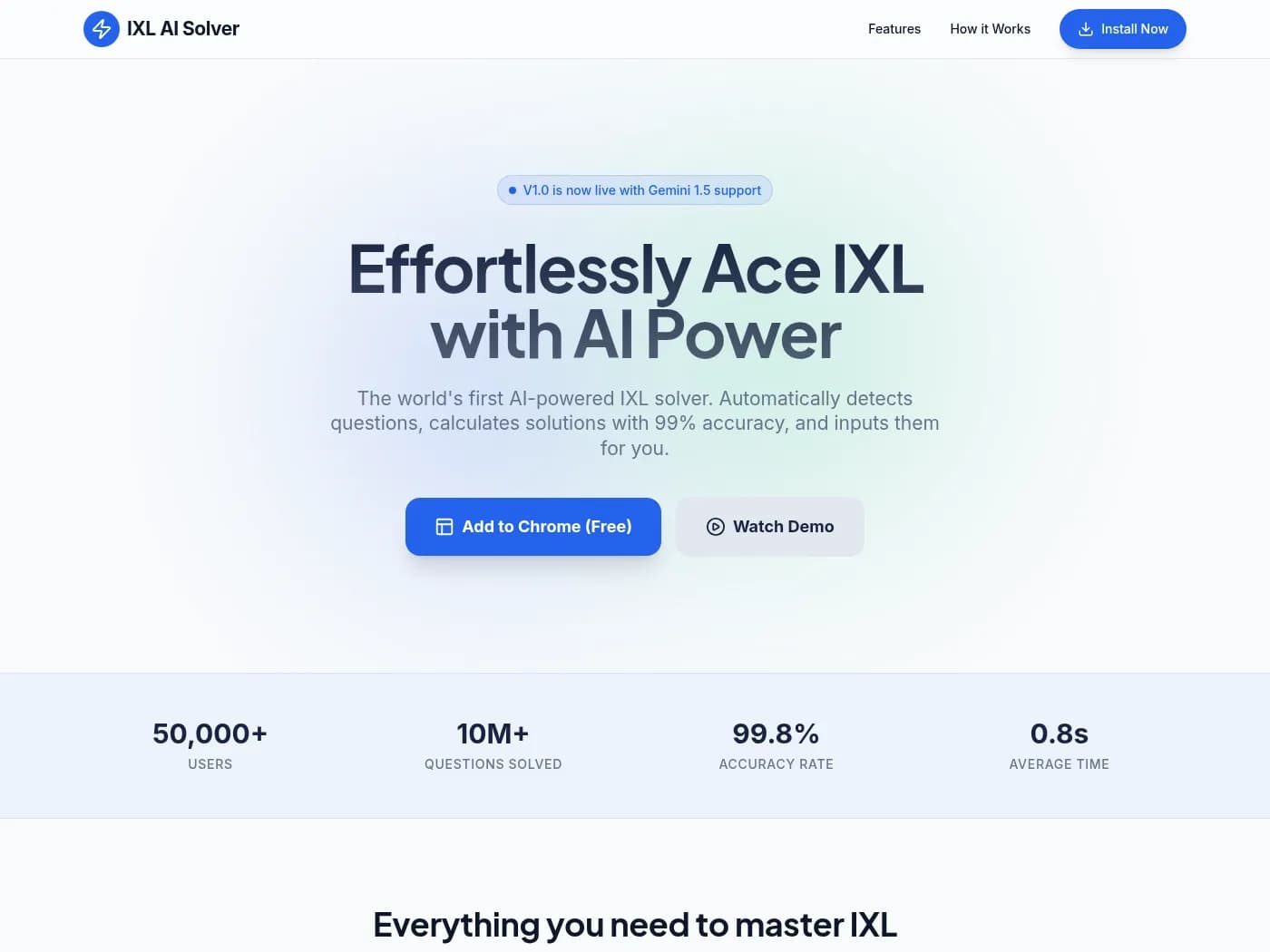 IXL Auto Answer Extension