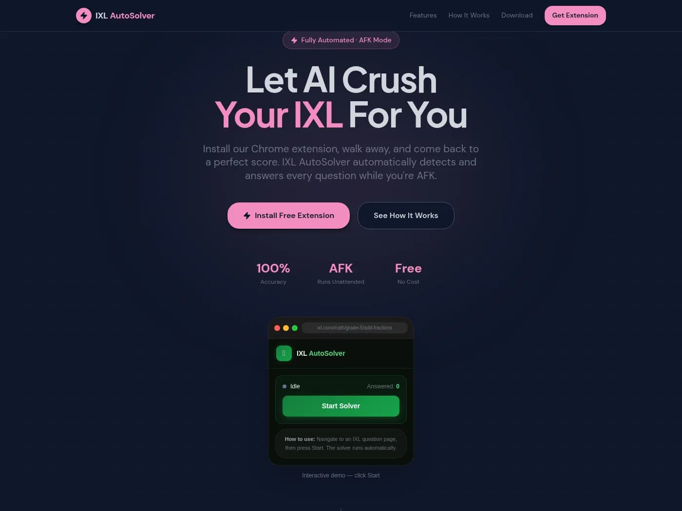 IXL AutoSolver Web