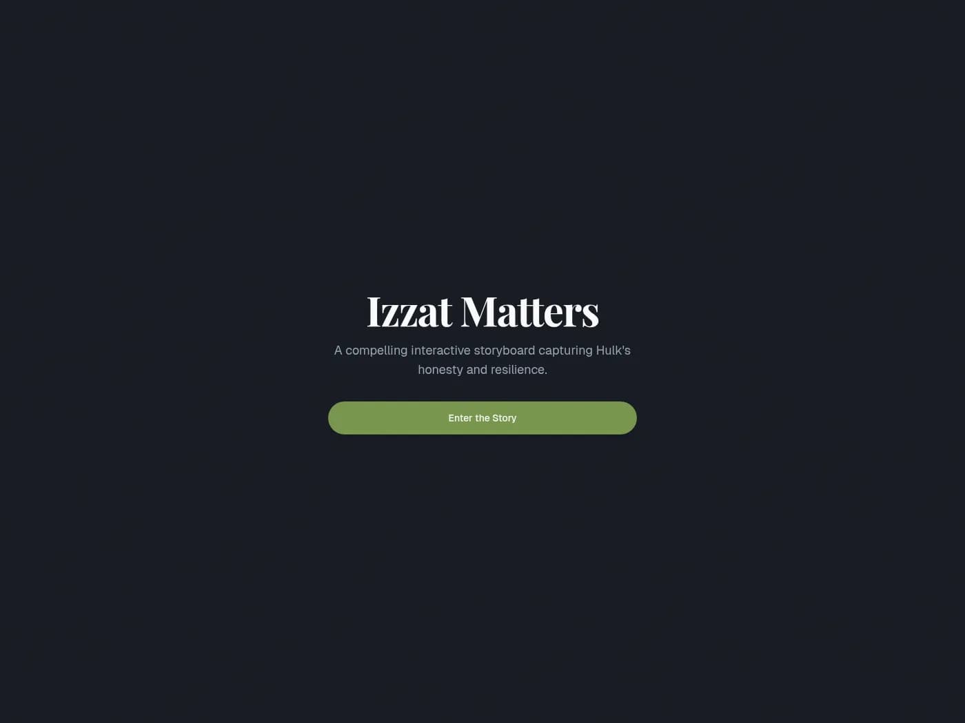 Izzat Matters Storyboard