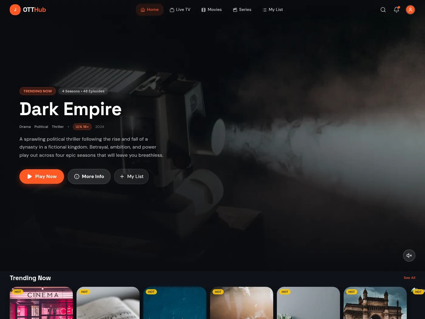 J OTT Streaming Hub