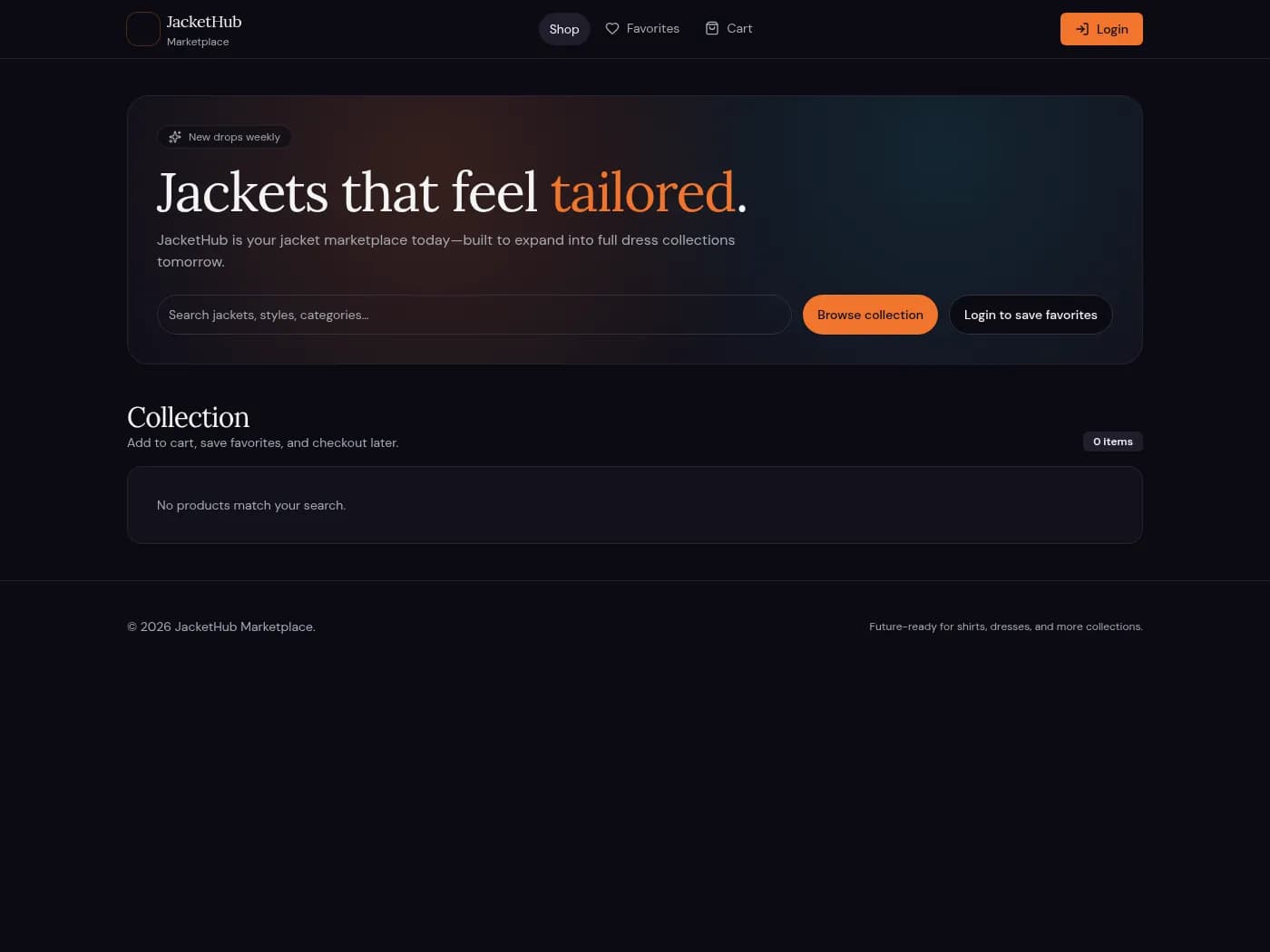 JacketHub Marketplace