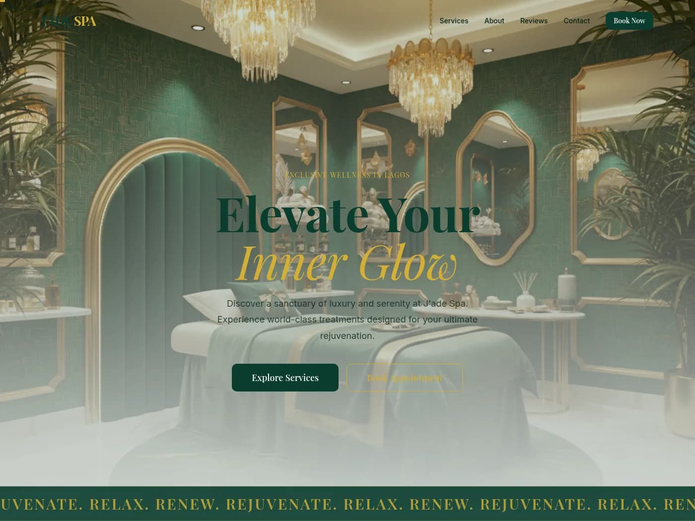 J’ade Spa Website