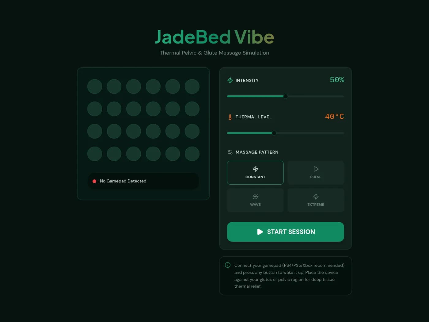 JadeBed Vibe Simulator