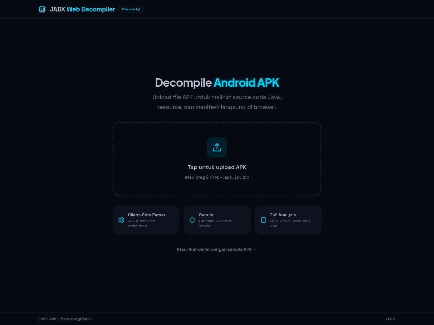 Jadx Web Decompiler