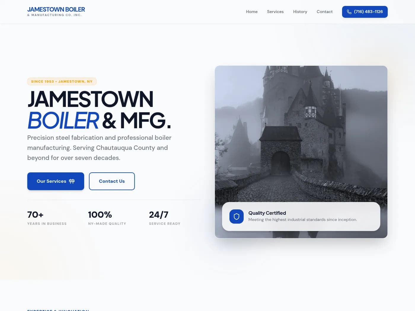Jamestown Boiler Website