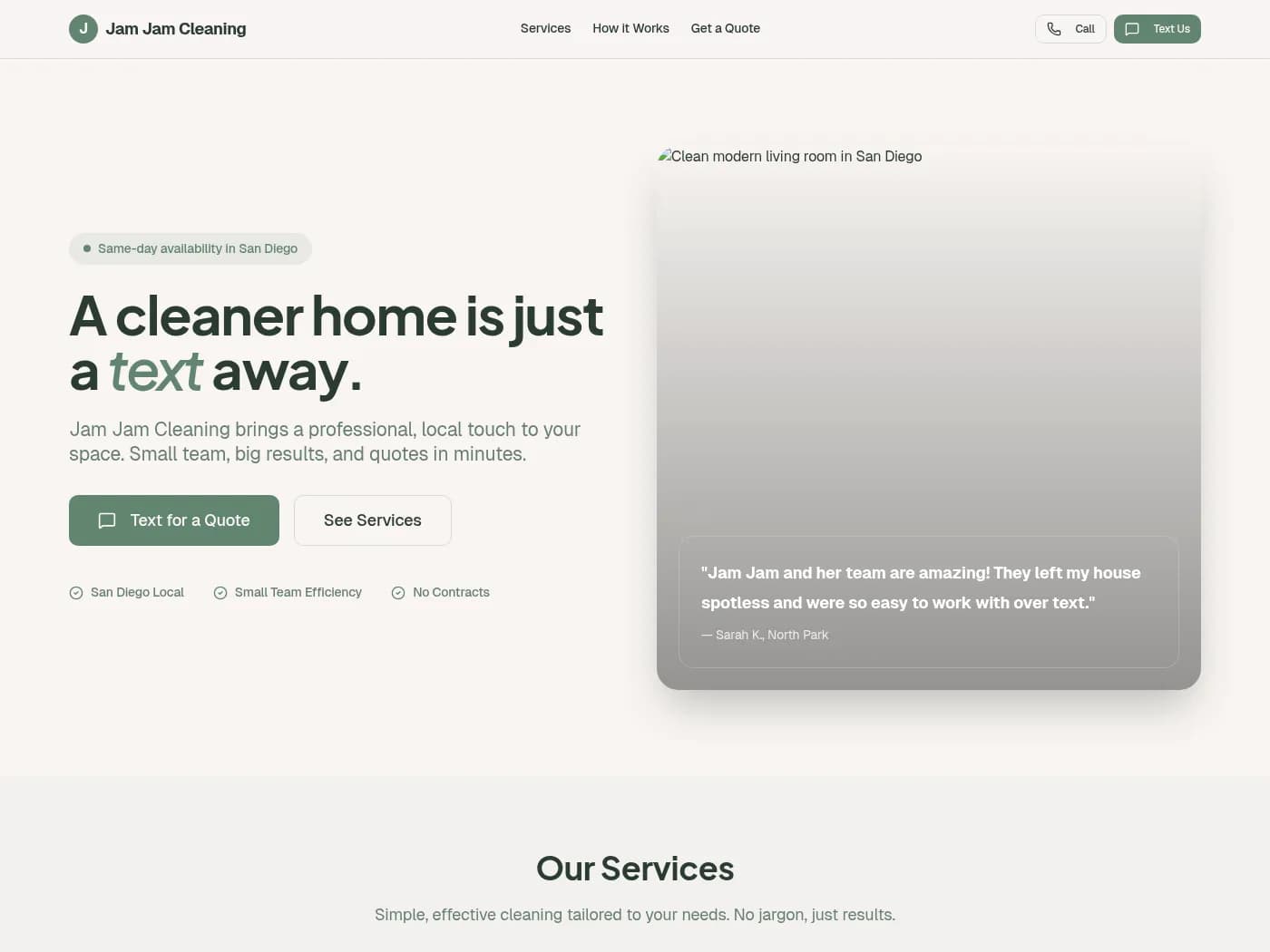 Jam Jam Cleaning Web