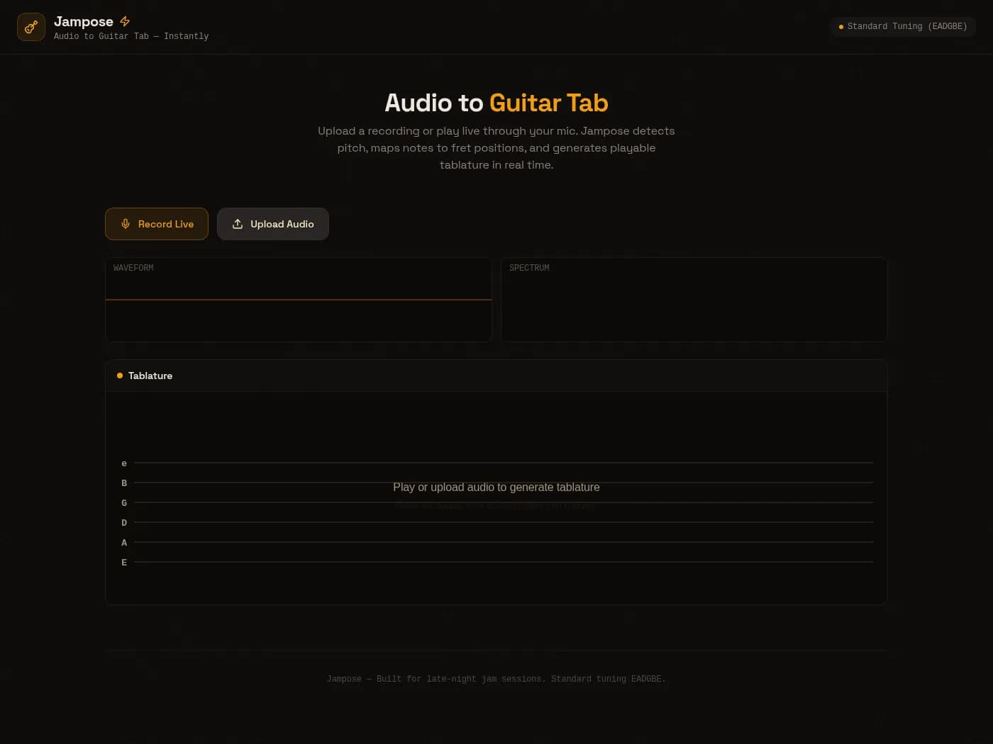Jampose Tab Generator