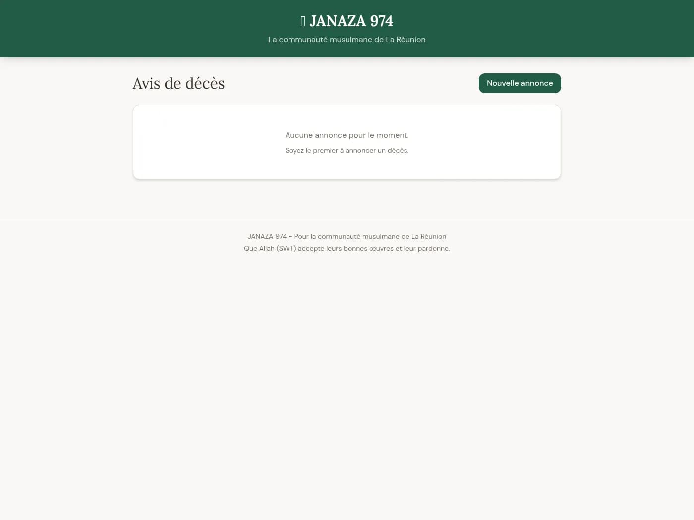 Janaza 974 API