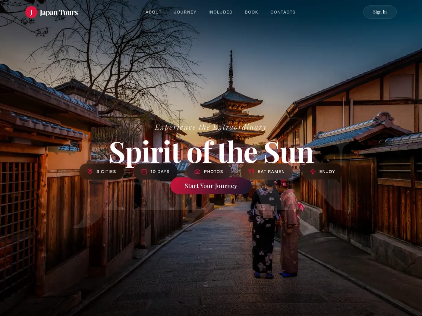 Japan Tours Premium Landing