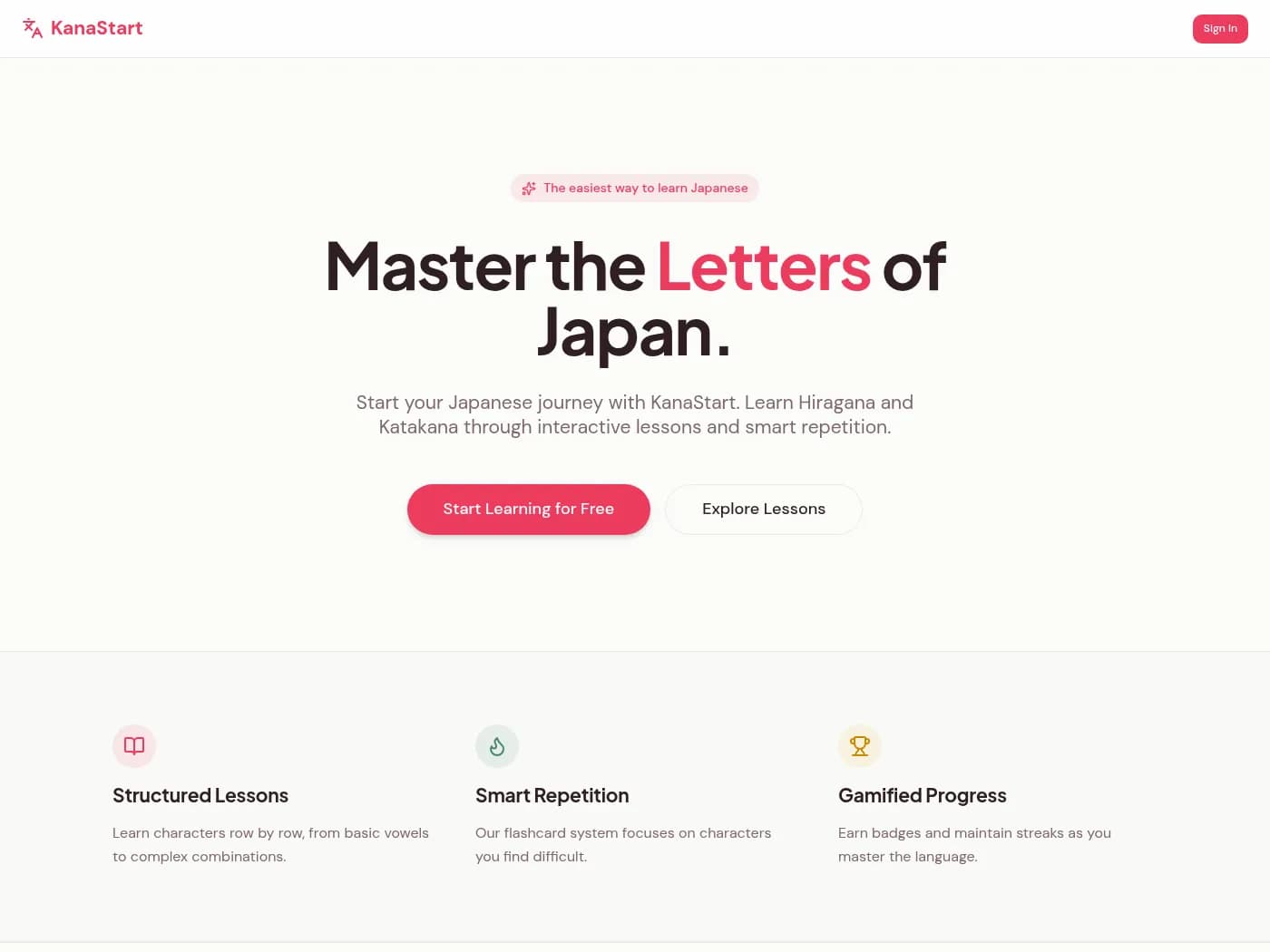 KanaStart Japanese