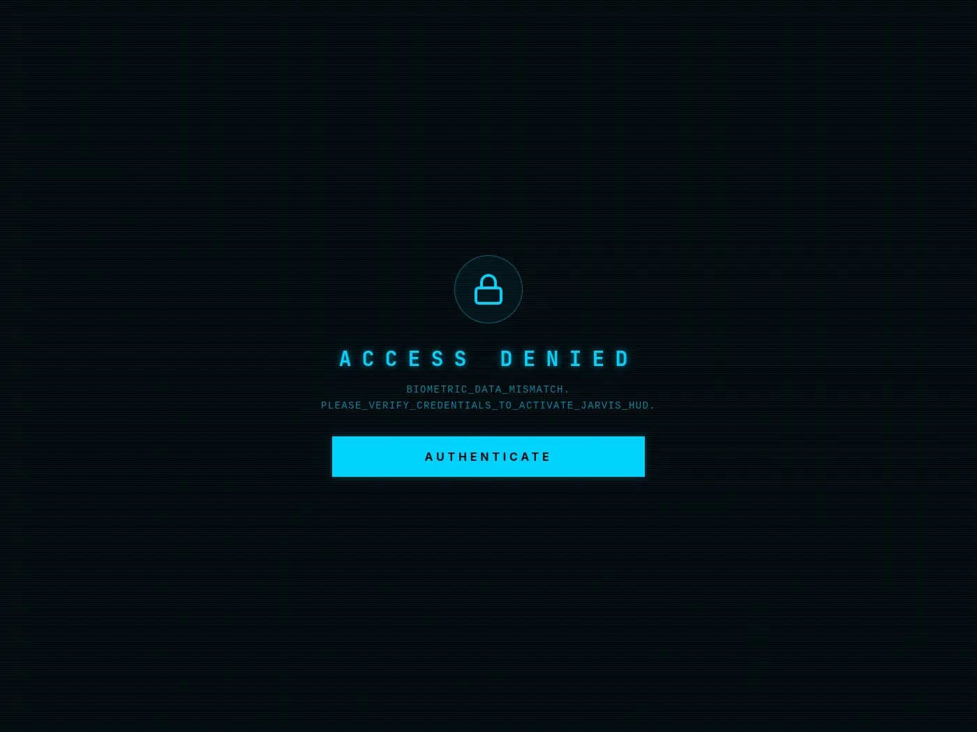 JARVIS HUD AI Assistant