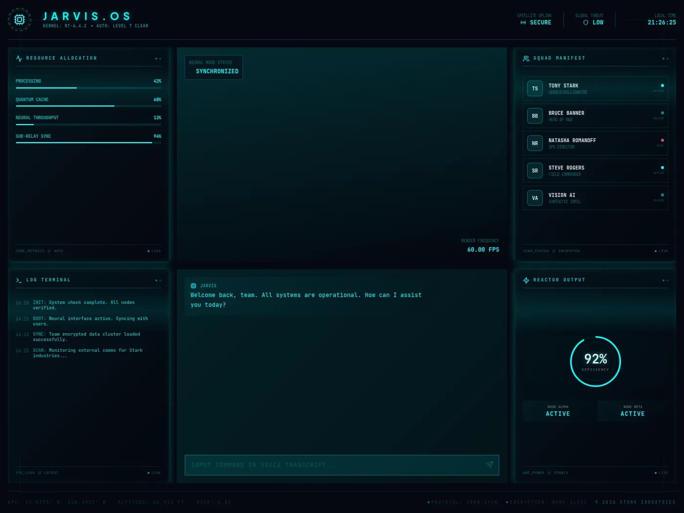 Jarvis Dashboard
