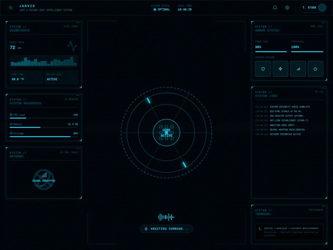 Jarvis Dashboard UI