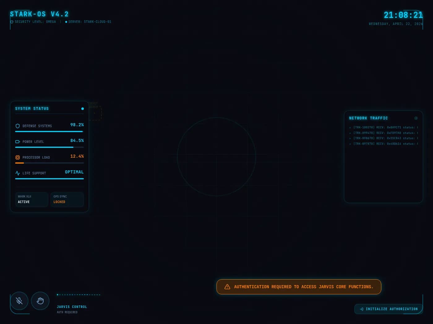 Jarvis HUD Assistant