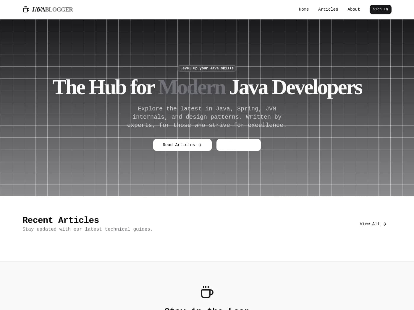 Java Blogger Hub