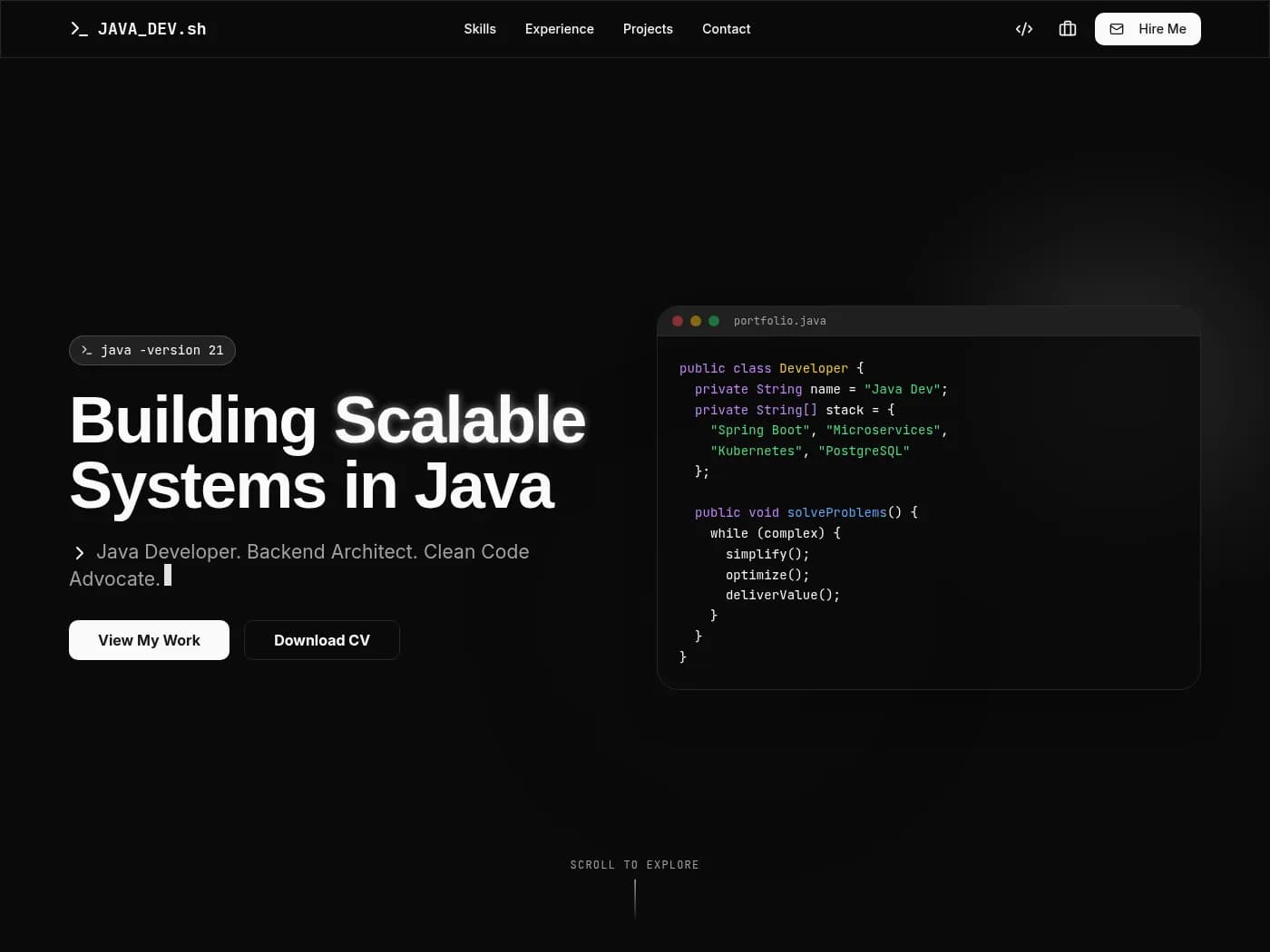 Java Dev Portfolio