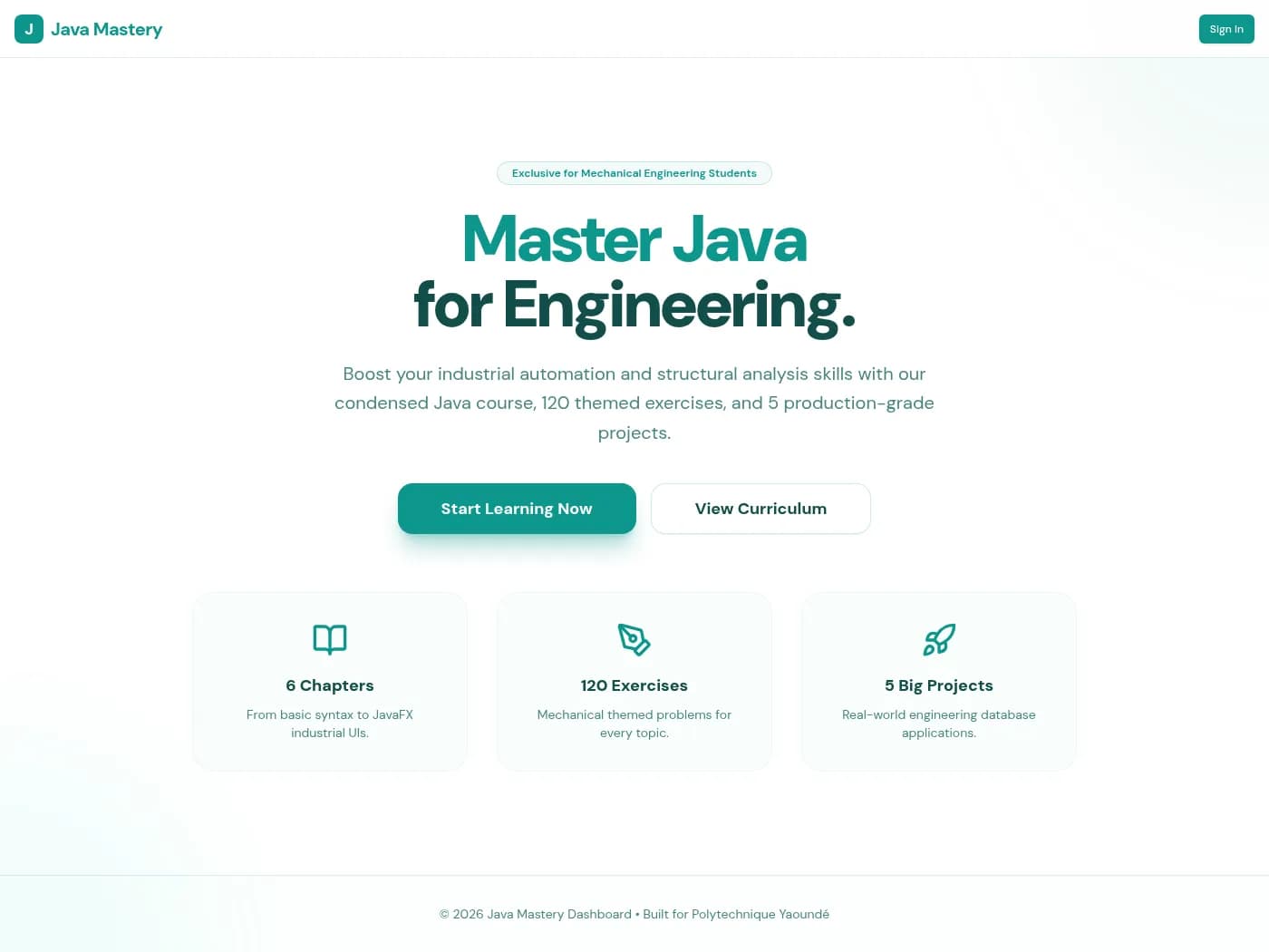 Java Mastery Dashboard