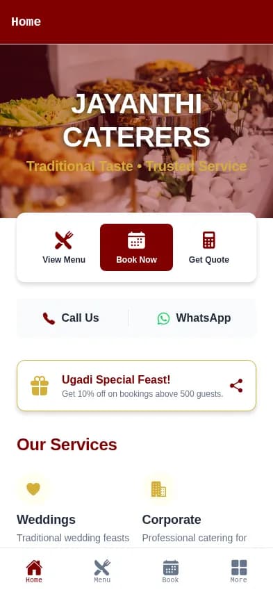 Jayanthi Caterers App