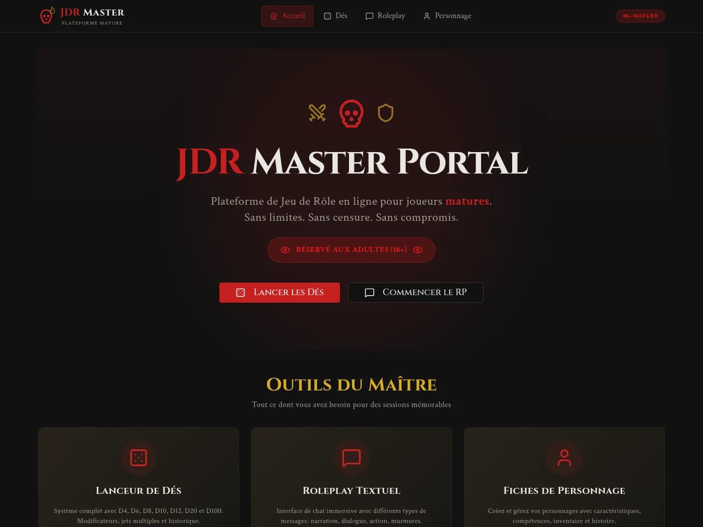 JDR Master Portal