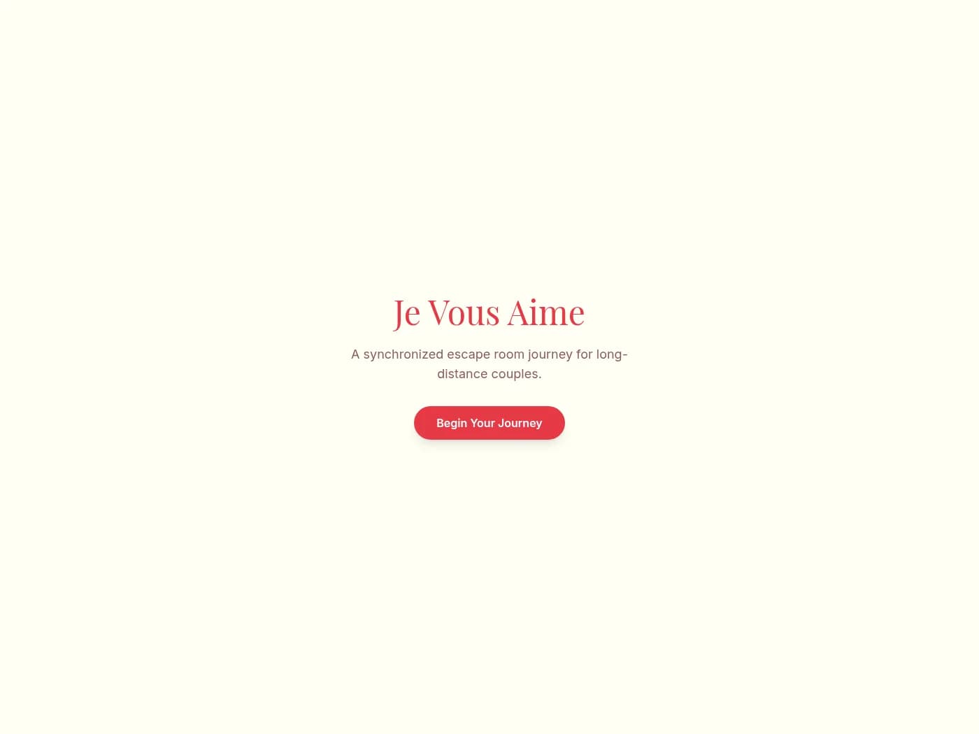 Je Vous Aime Escape Room