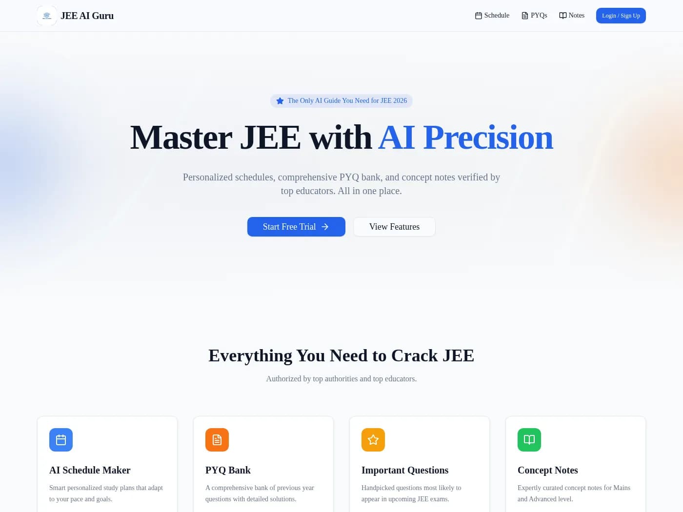JEE AI Schedule Guru