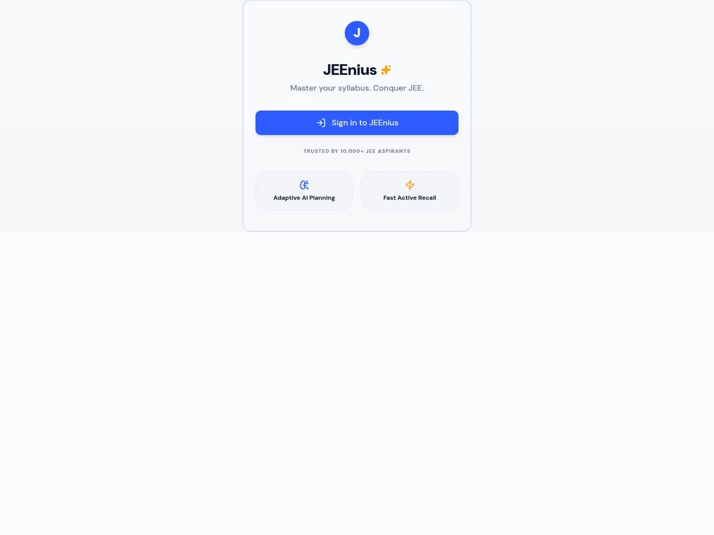 JEEnius Study Planner